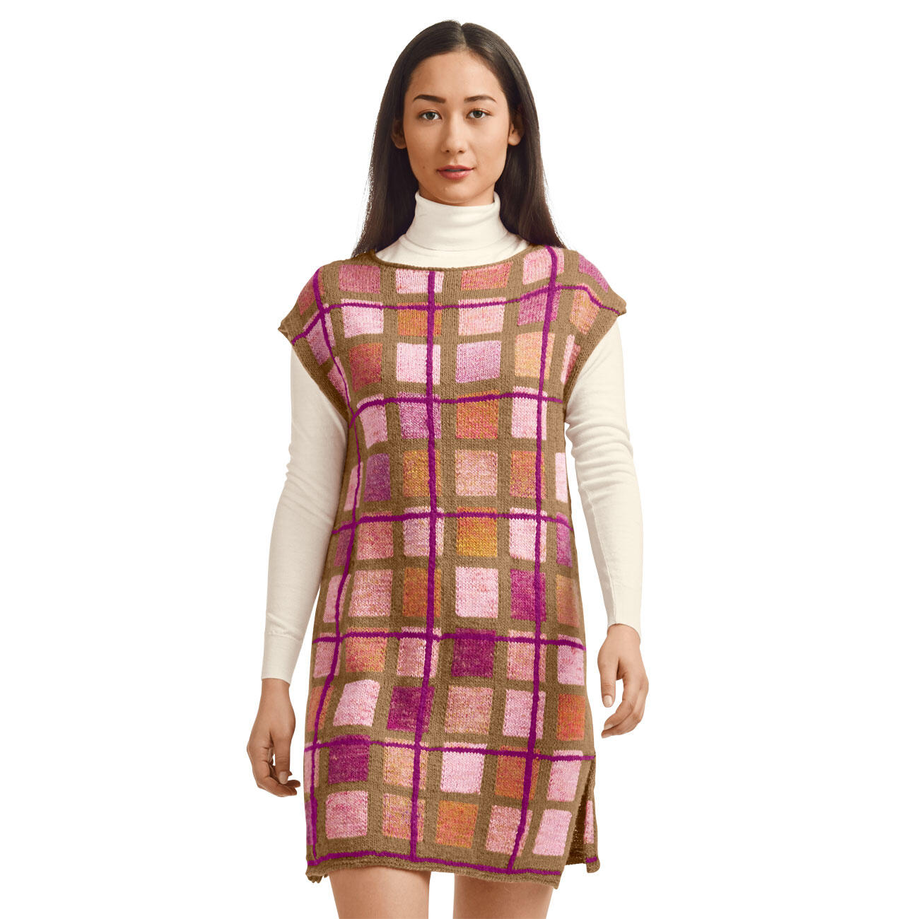 Anleitung 175/2, Kleid aus Monello-175 Color und Monello-175 Uni von Junghans-Wolle, 3 versch ...