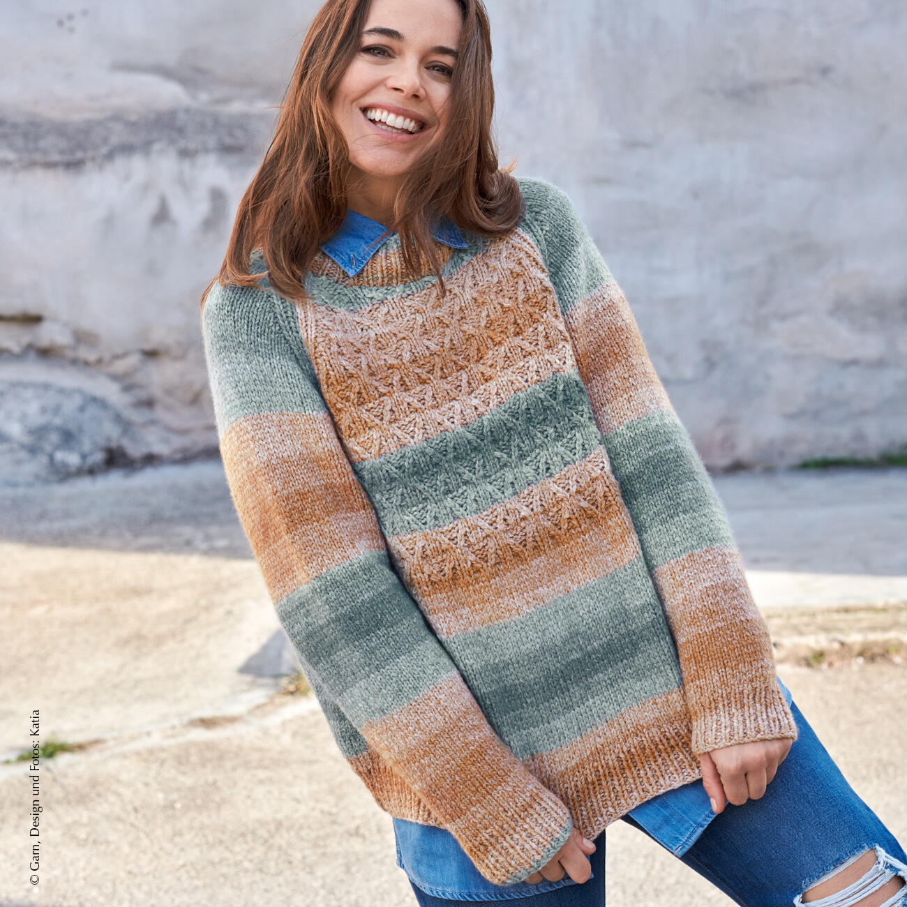 Anleitung 391/3, Pullover aus Cashmina Cotton von Katia, 1 versch. Farben