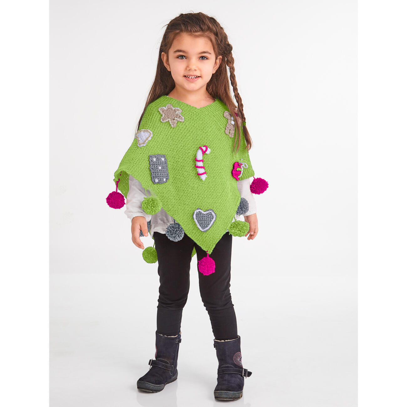 Kinder Poncho Fr Mdchen
