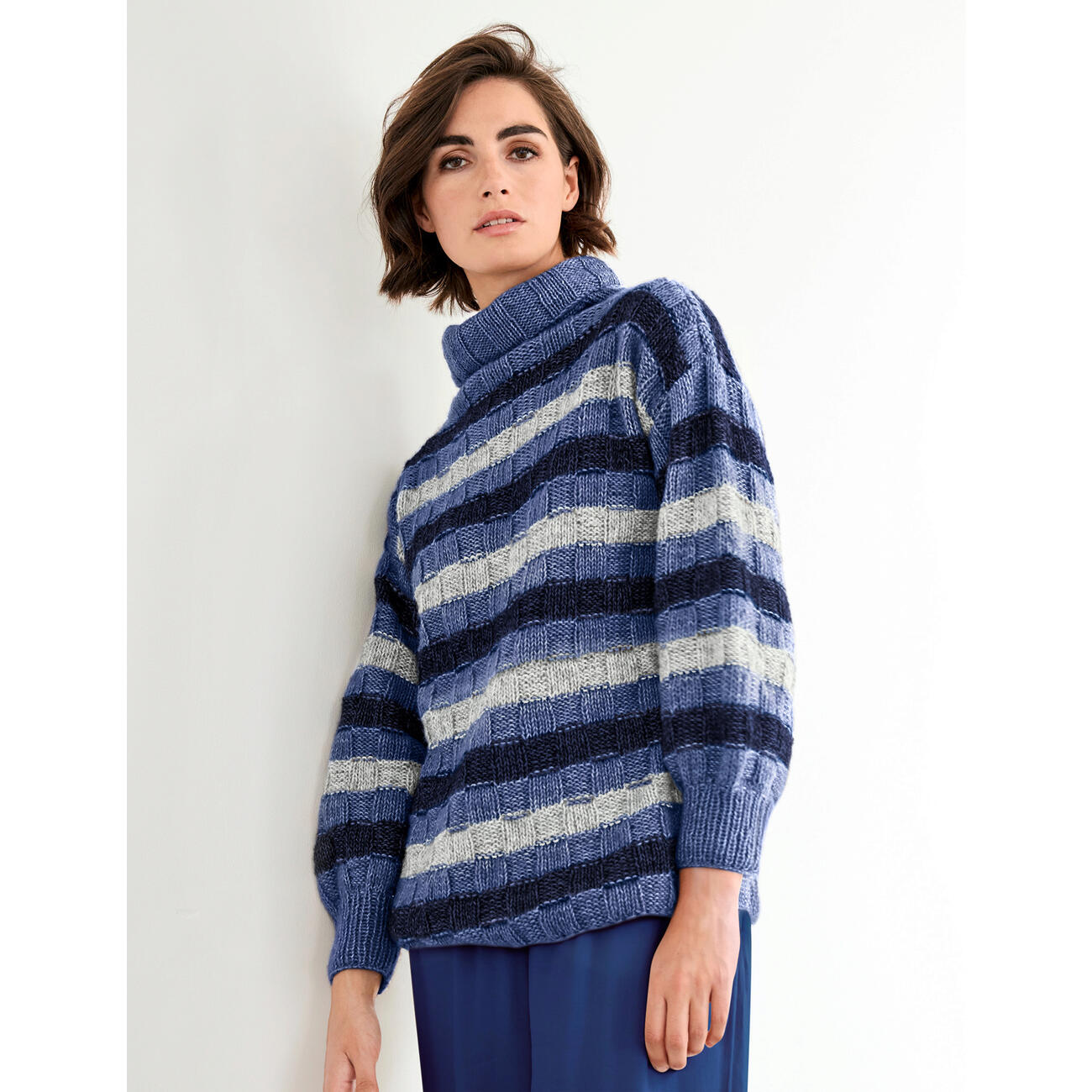 Anleitung 181/4, Pullover aus Wool-Cotton von Junghans-Wolle, 3 versch ...