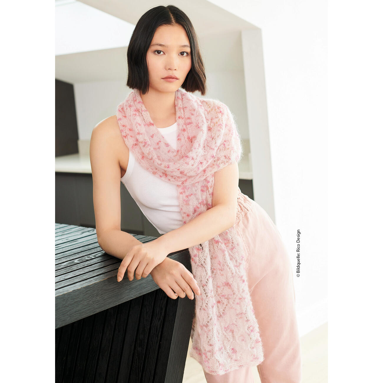 Anleitung 215/4, Tuch aus Essentials Super Kid Mohair Loves Silk Cute Confetti von Rico Design ...